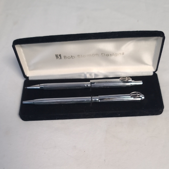 Office | Bob Siemon Designs Silver Pen And Pencil Set With Crosd | Poshmark